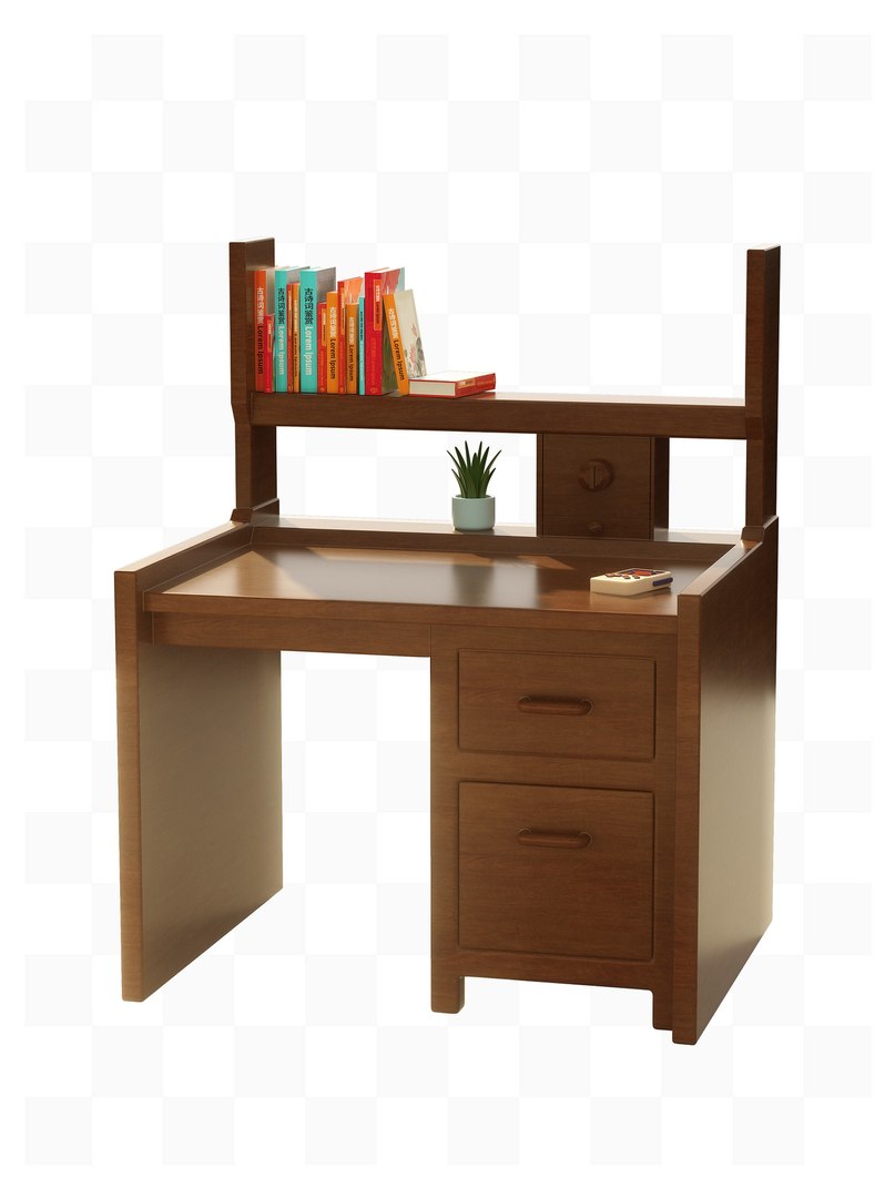 3D Chinese Realistic Dark Brown Solid 3D Model - TurboSquid 2051618