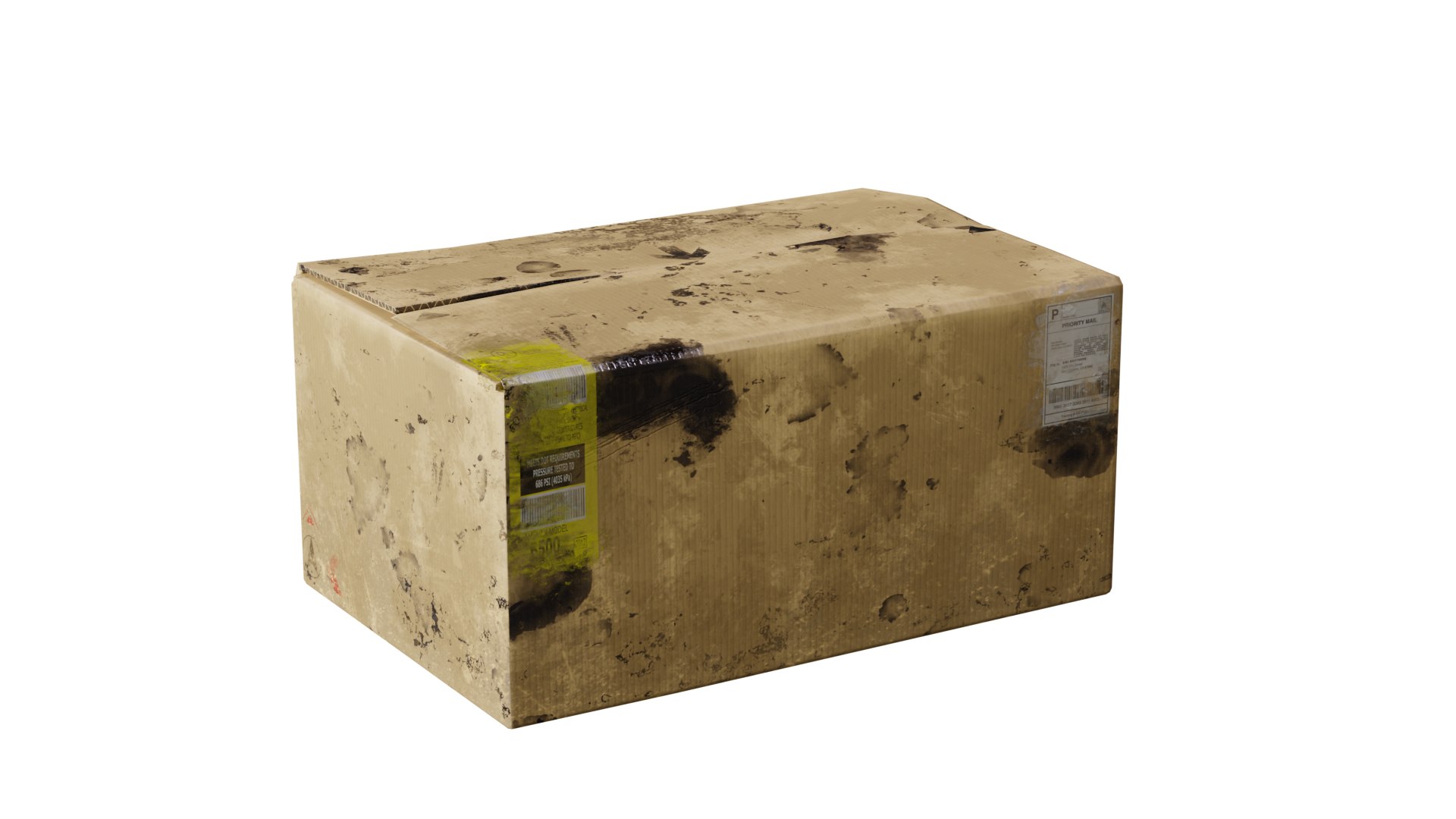 modelo 3d damaged cardboard box - TurboSquid 2079686