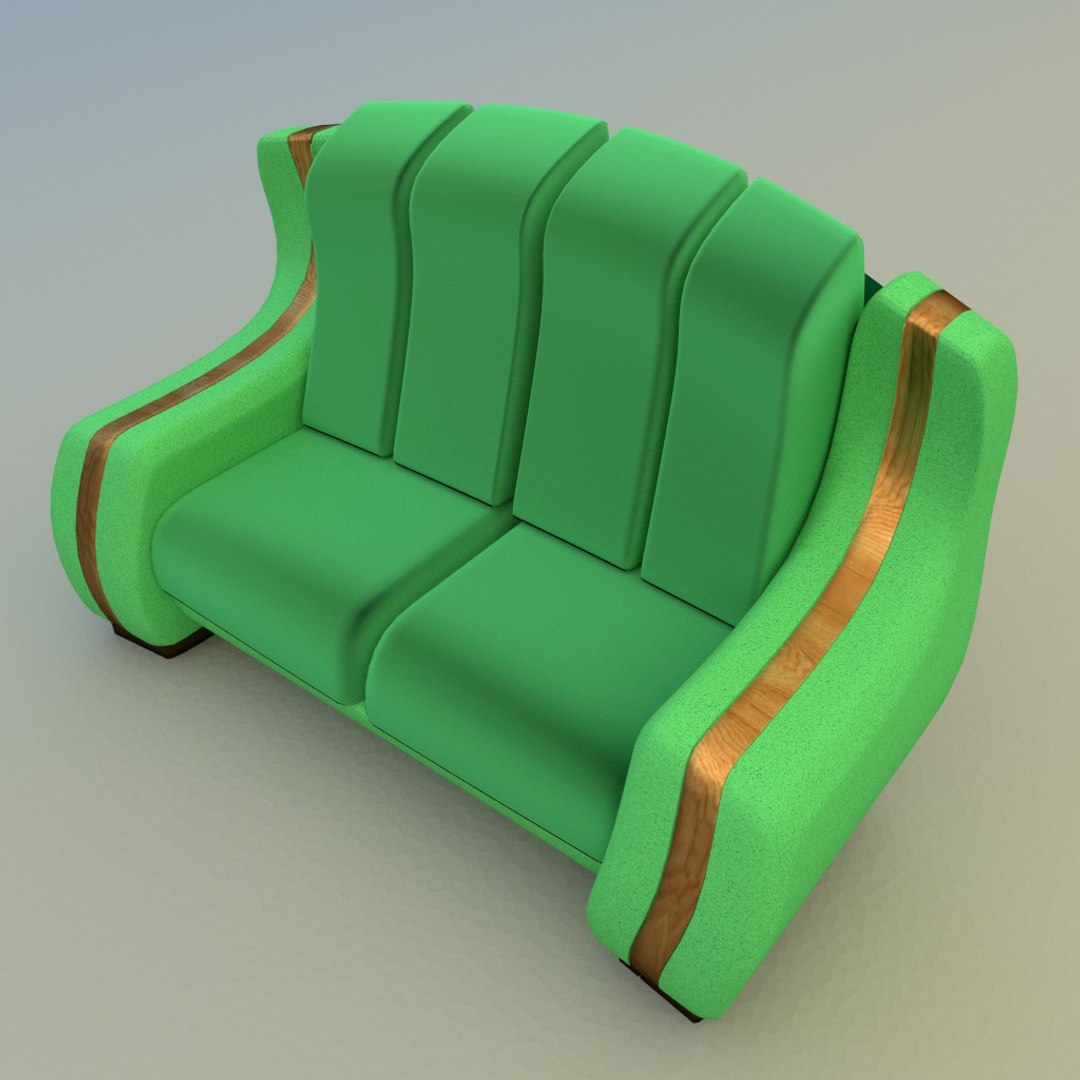 3d Soft Couch Model