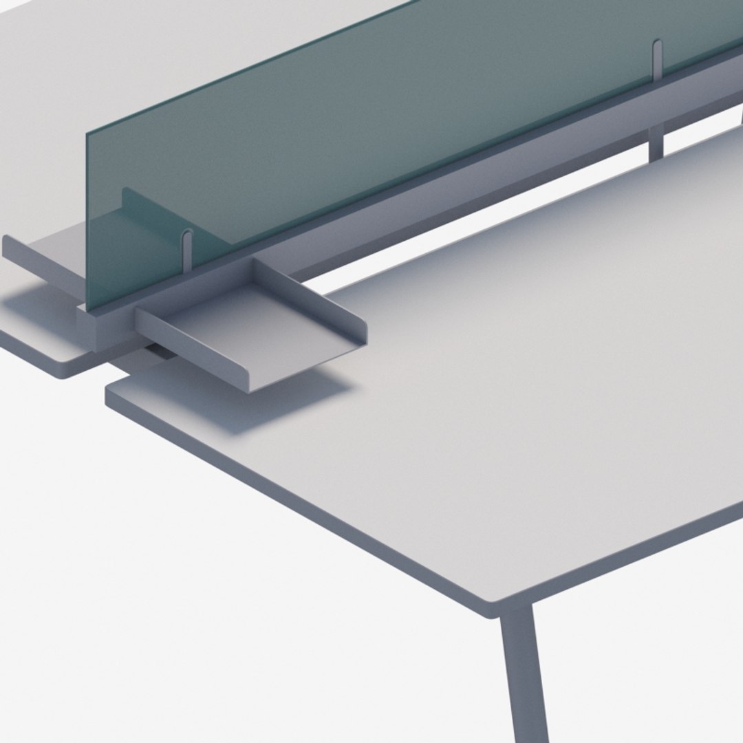Modular work desk 3D model - TurboSquid 1519426