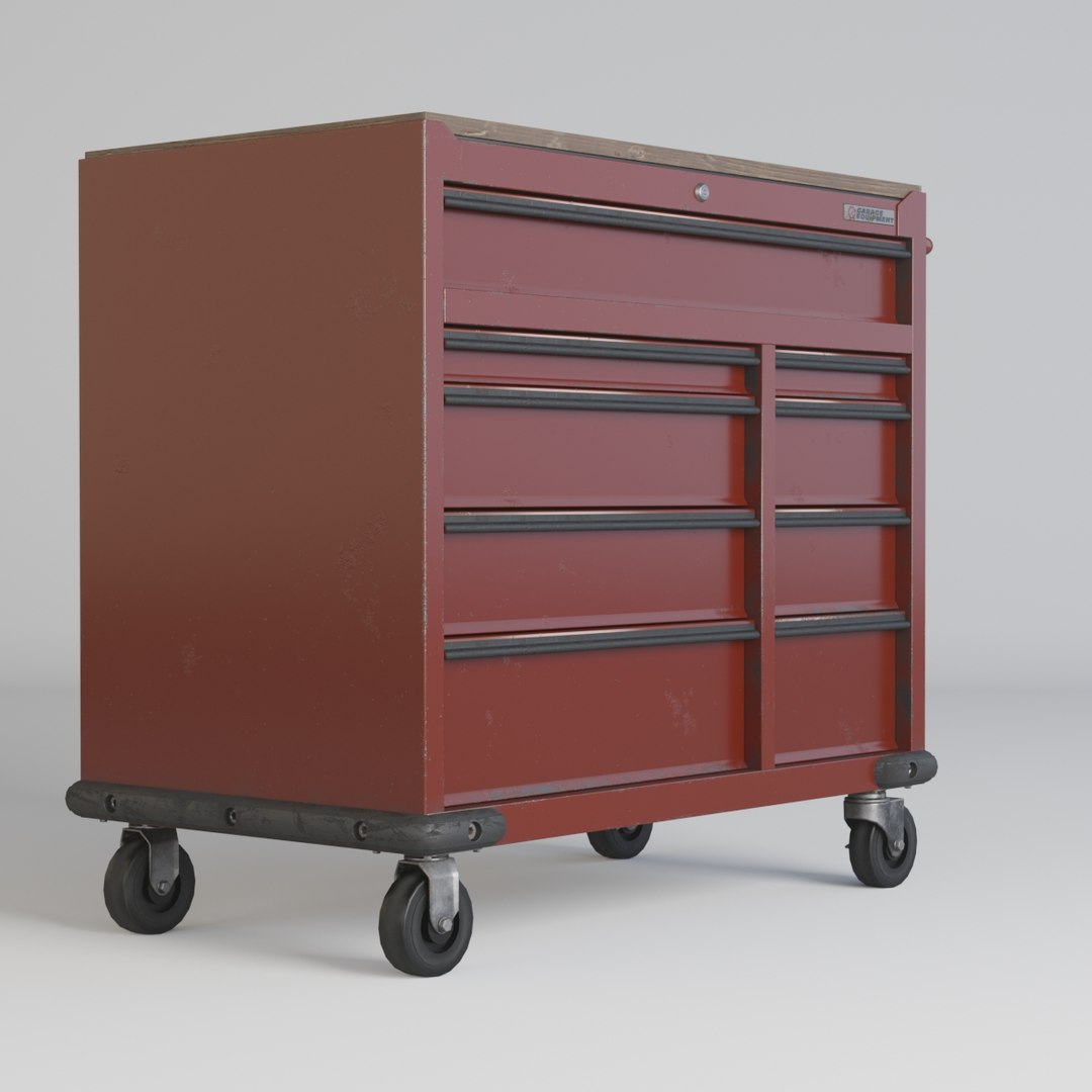 Mobile Tool Workbench With Solid Wood Top 5 PBR 3D Model - TurboSquid ...