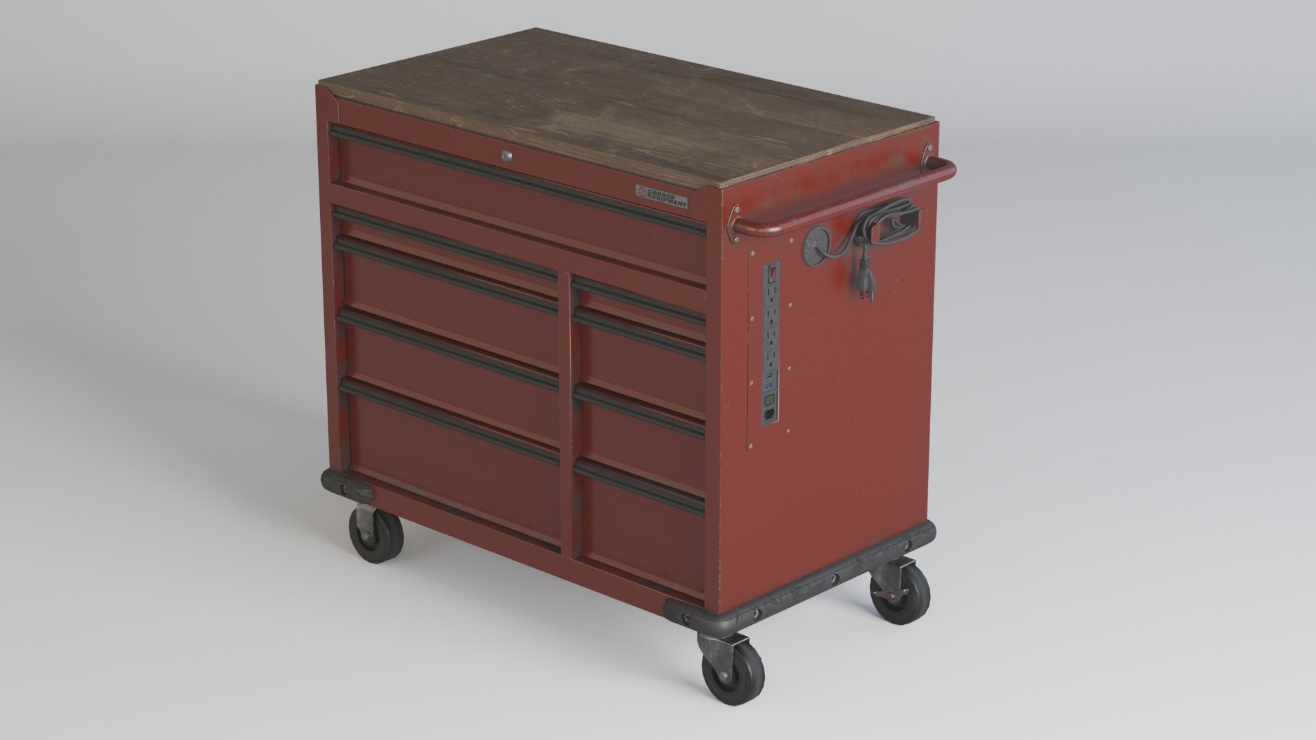 Mobile Tool Workbench With Solid Wood Top 5 PBR 3D Model - TurboSquid ...