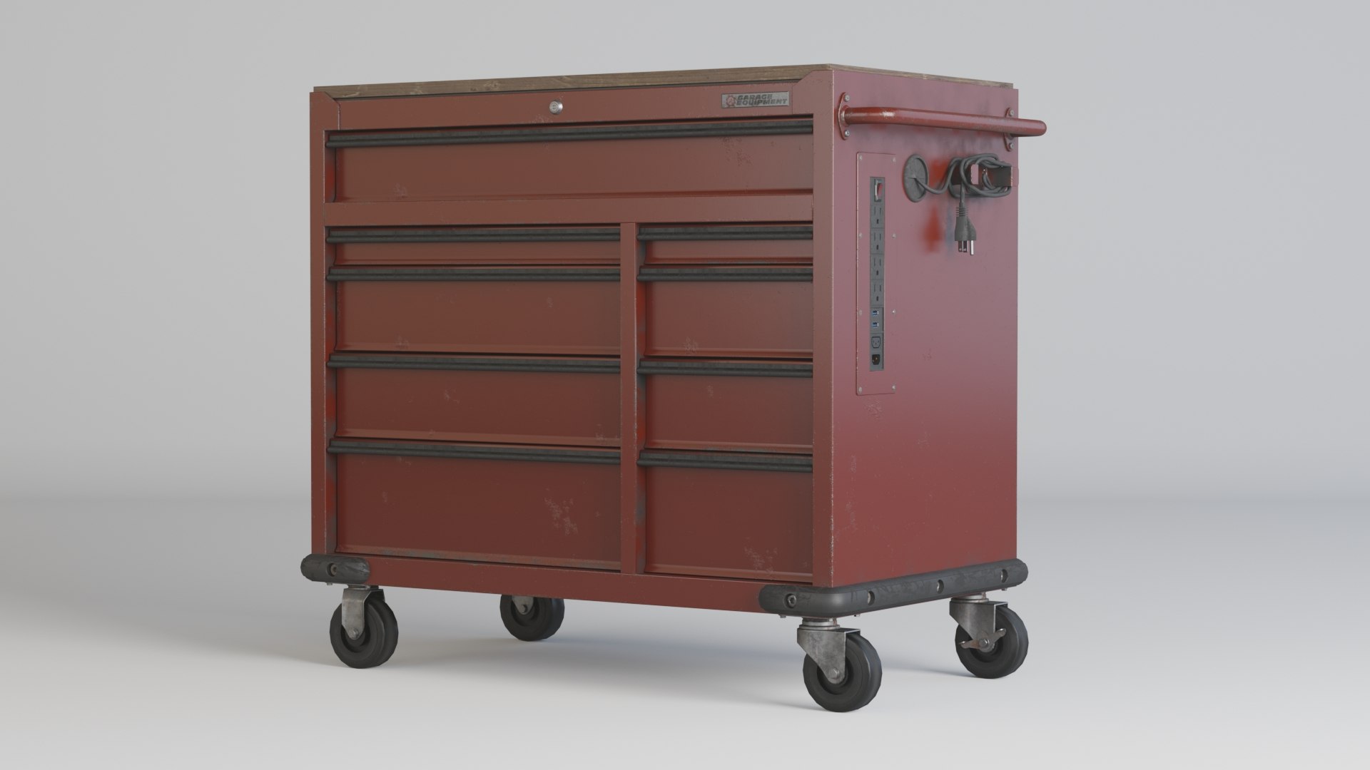 Mobile Tool Workbench With Solid Wood Top 5 PBR 3D Model - TurboSquid ...