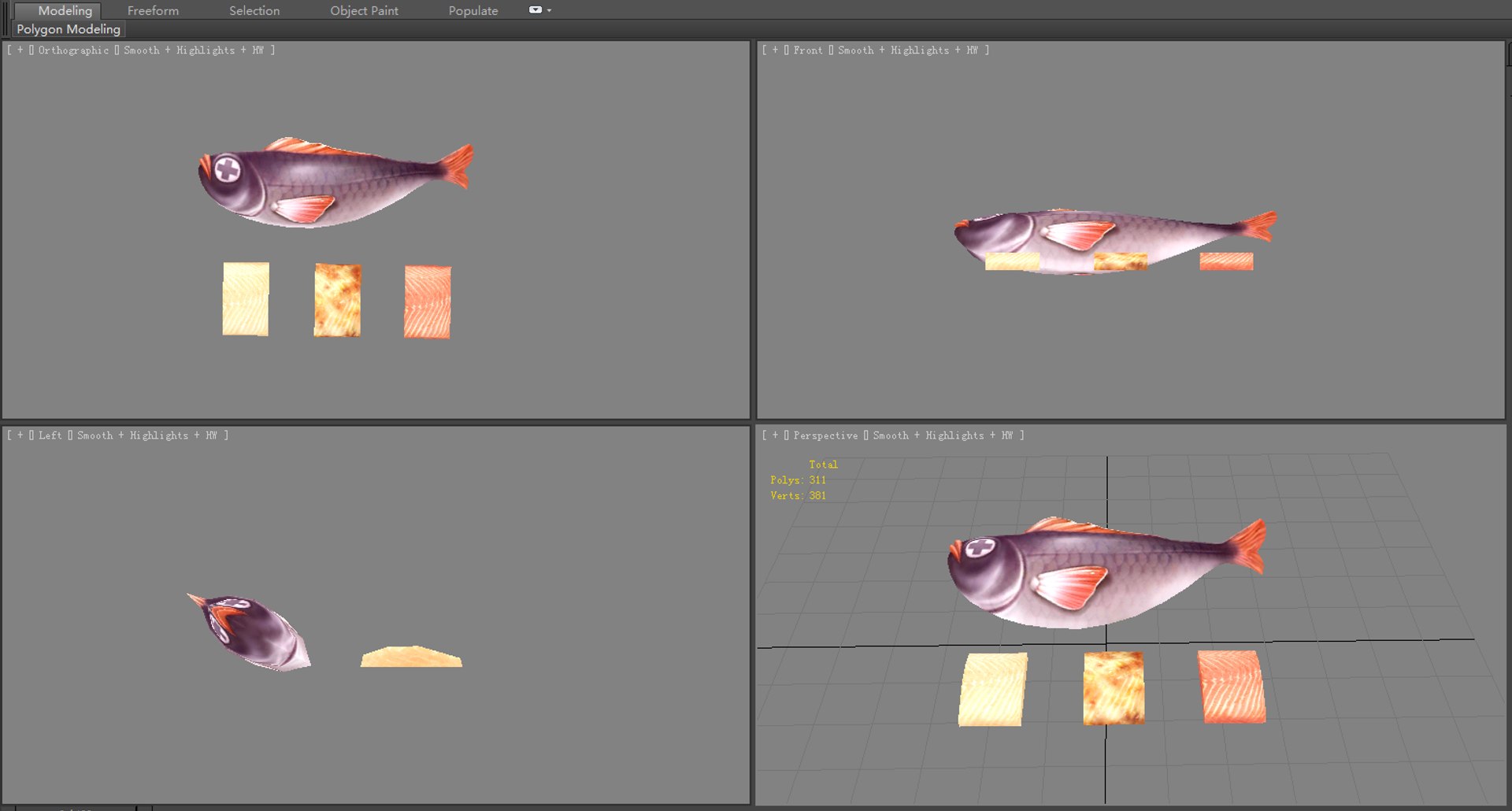 Grilledfish Sashimi Model - TurboSquid 1663708