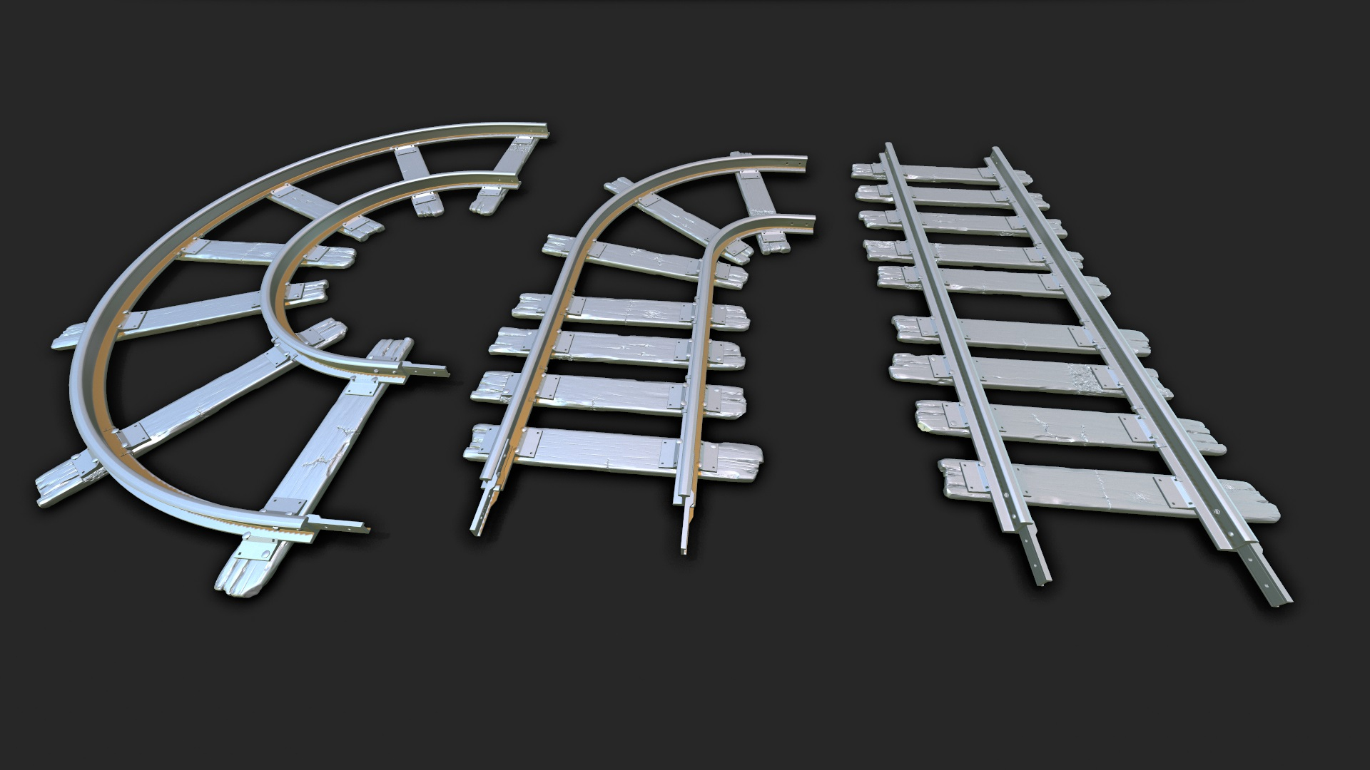 Sculpted Railroad Track Max