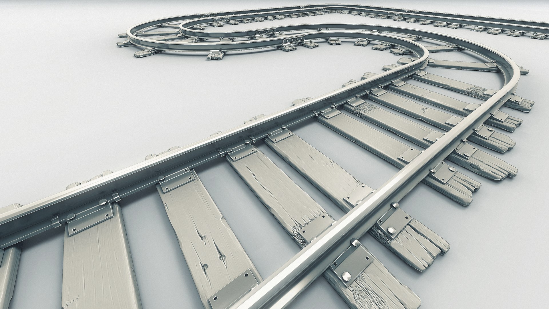 Sculpted Railroad Track Max