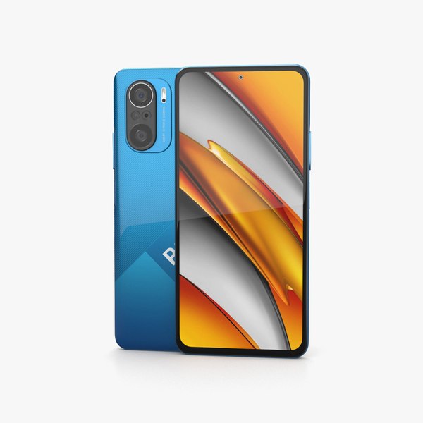 3D Xiaomi Poco F3 Deep Ocean Blue - TurboSquid 1835966