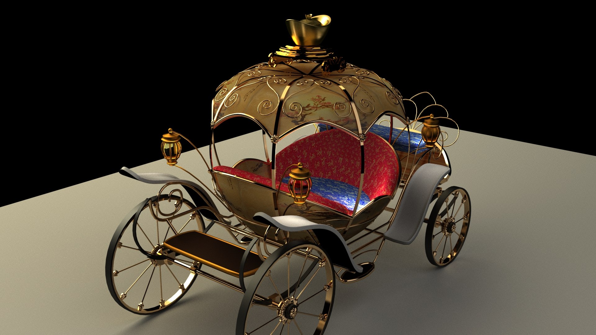3D Model Chinese Carriage - TurboSquid 2081136