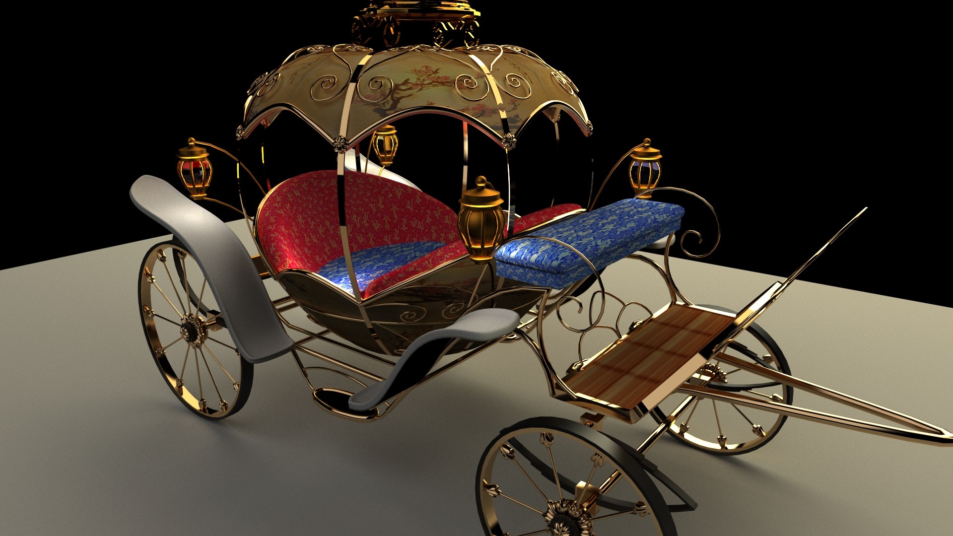 3D Model Chinese Carriage - TurboSquid 2081136