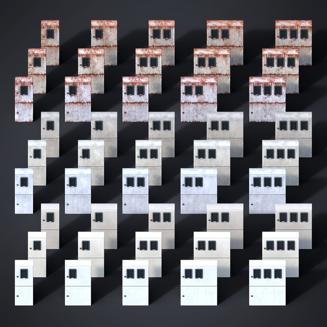 Japanese Electric Boxes - MSB 3D Model - TurboSquid 1998787