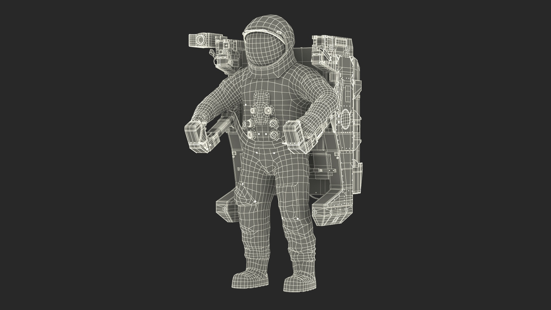 NASA Astronaut In Spacesuit A7L With Jetpack 3D - TurboSquid 2387203