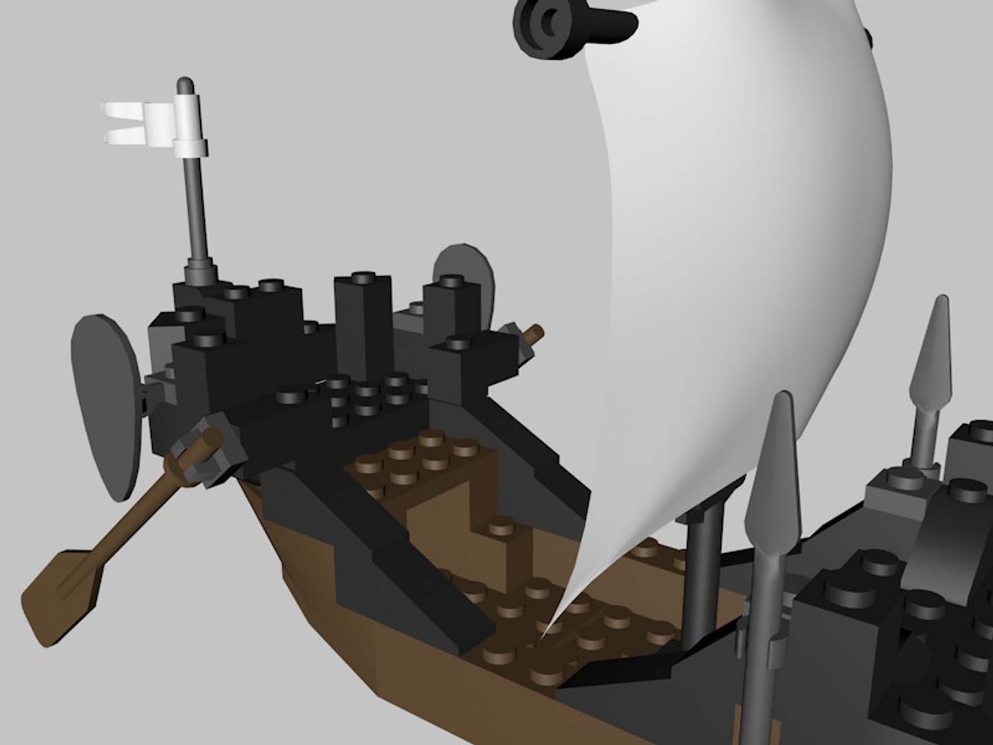 3d Lego Medieval Ship