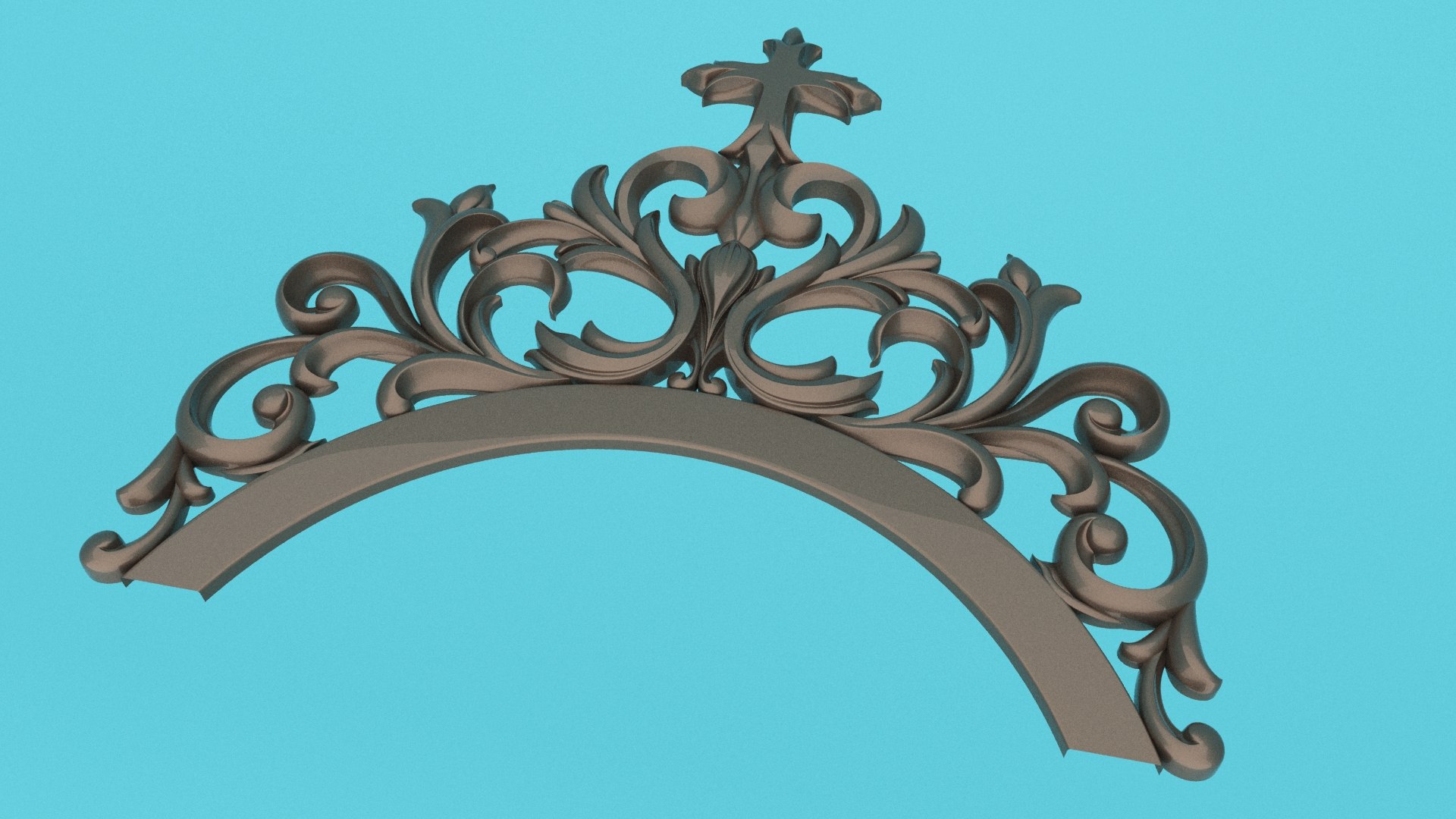 3D Decorative arch with patterns for cnc artcam aspire model ...
