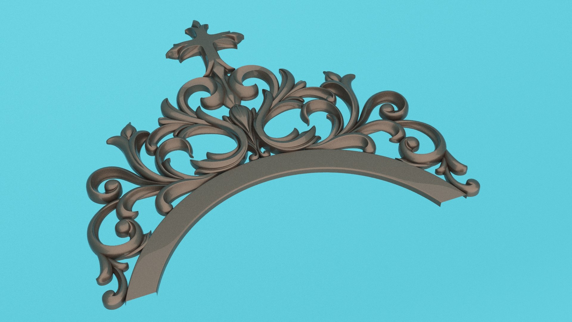3D Decorative arch with patterns for cnc artcam aspire model ...