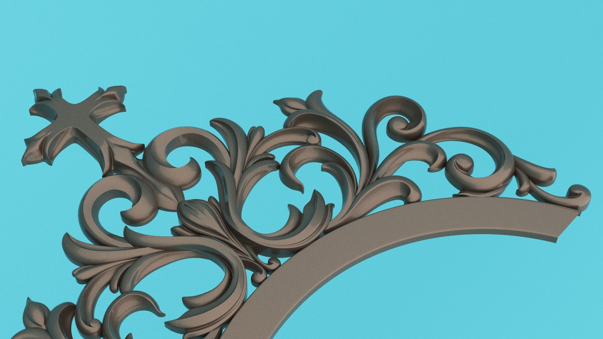 3D Decorative arch with patterns for cnc artcam aspire model ...