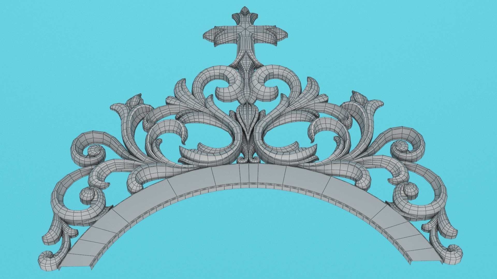 3D Decorative arch with patterns for cnc artcam aspire model ...