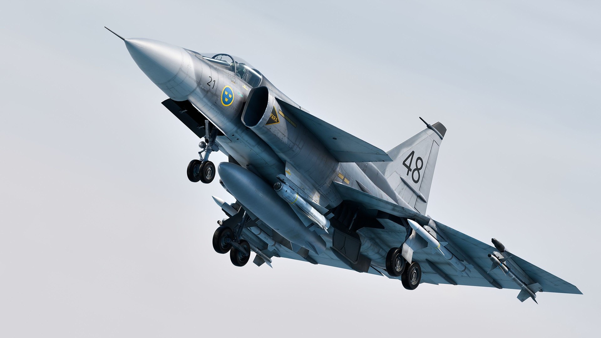 3D Saab 37 Viggen With High Resolution Cocpit - Multiple Decals Set ...