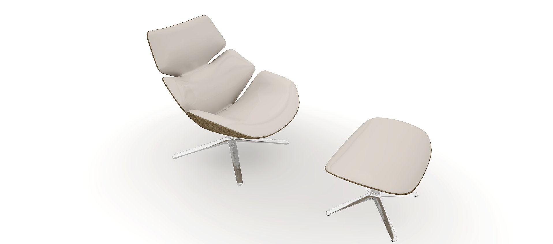 3d shrimp chair ottoman cor