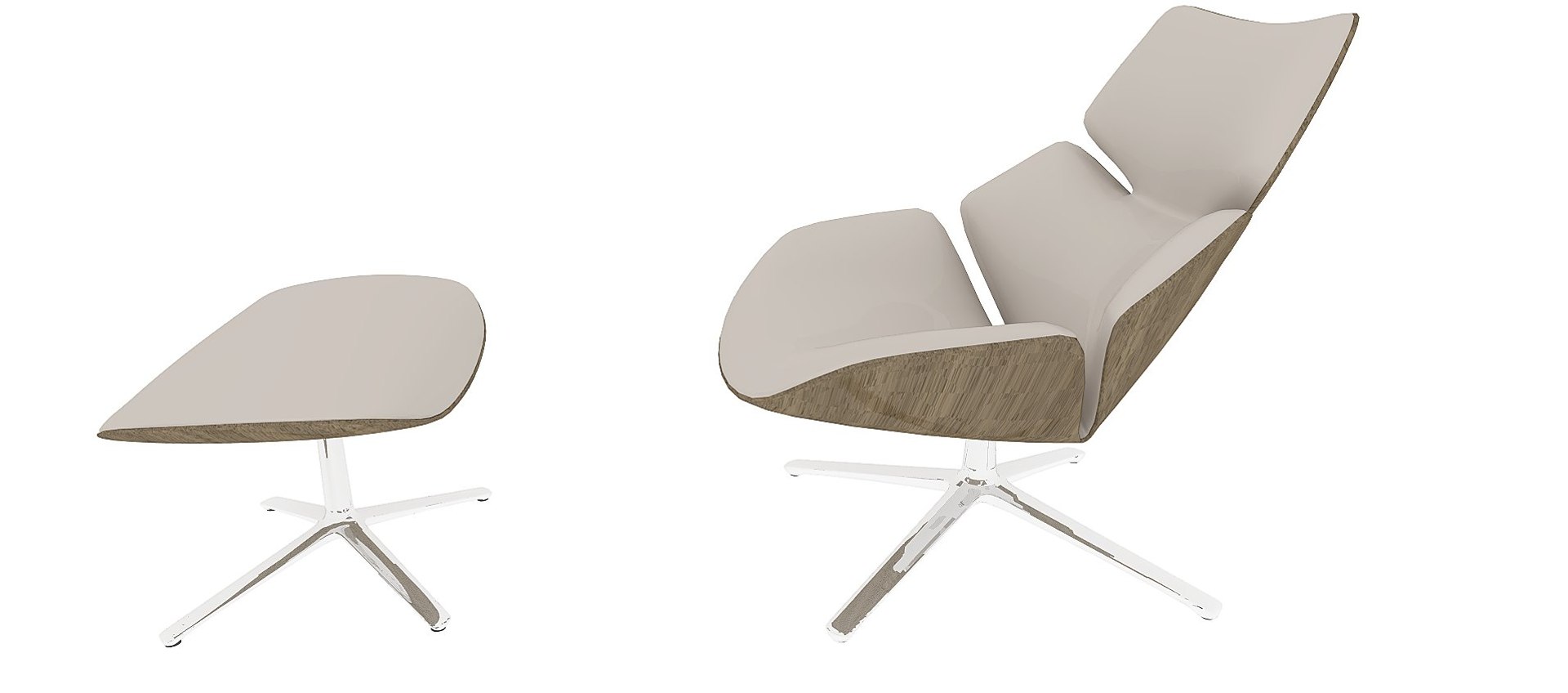 3d shrimp chair ottoman cor