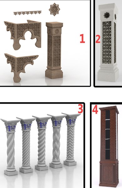 modèle 3D de Colonnes islamiques - TurboSquid 1375383