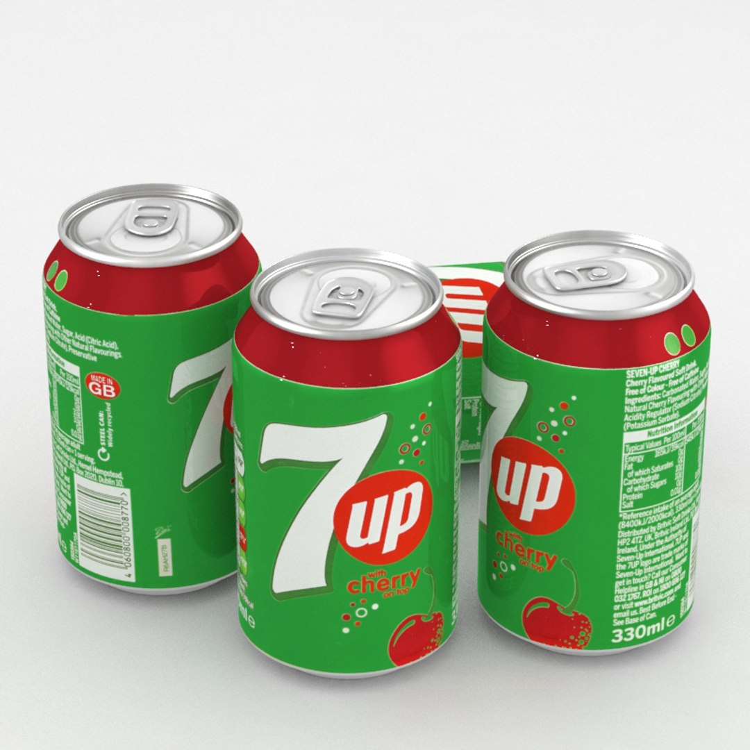3D beverage 7up cherry 330ml model | 1147962 | TurboSquid