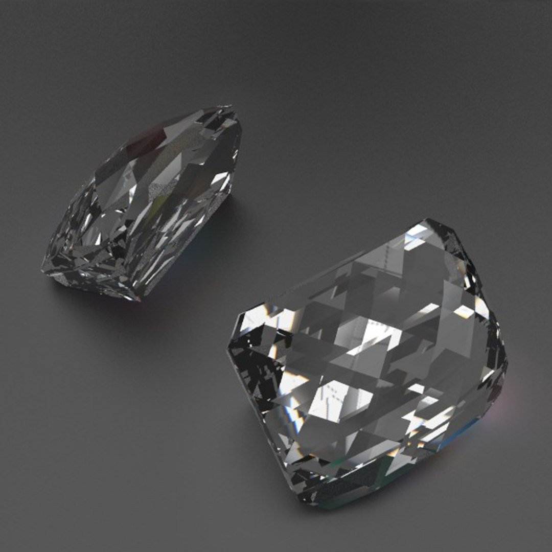 3d cutted gems