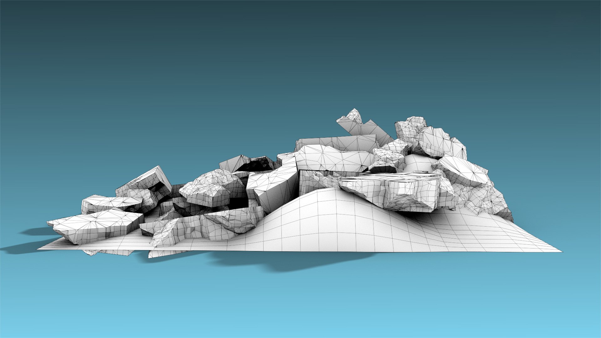 Low-poly construction debris 3D model - TurboSquid 1633046