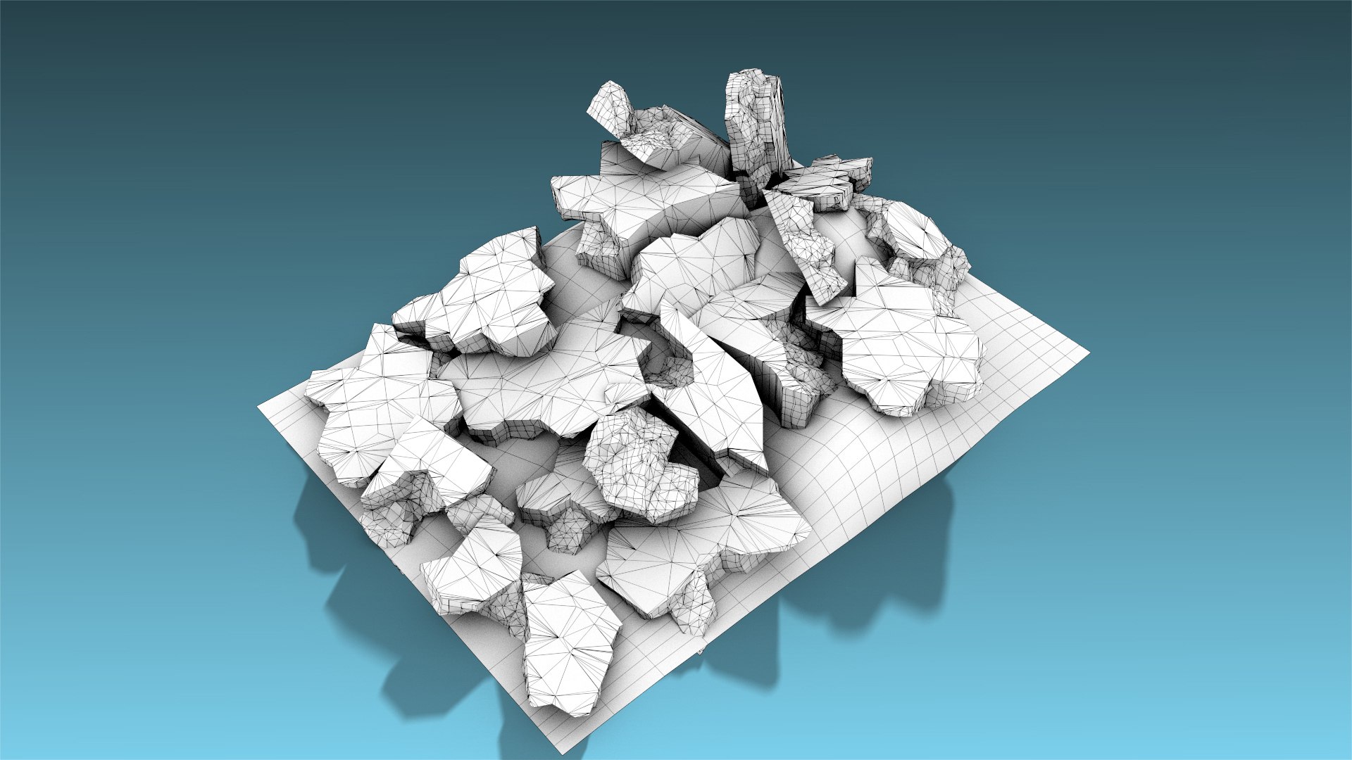 Low-poly construction debris 3D model - TurboSquid 1633046