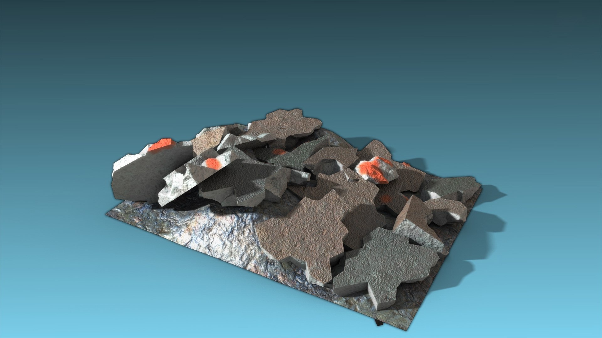 Low-poly construction debris 3D model - TurboSquid 1633046