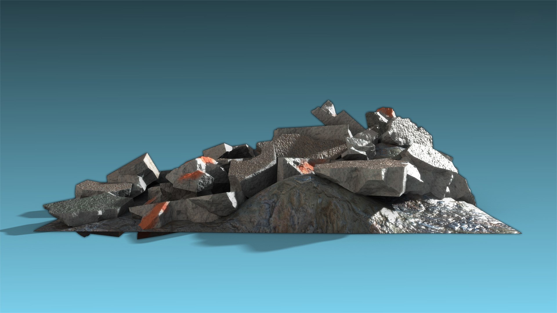 Low-poly construction debris 3D model - TurboSquid 1633046
