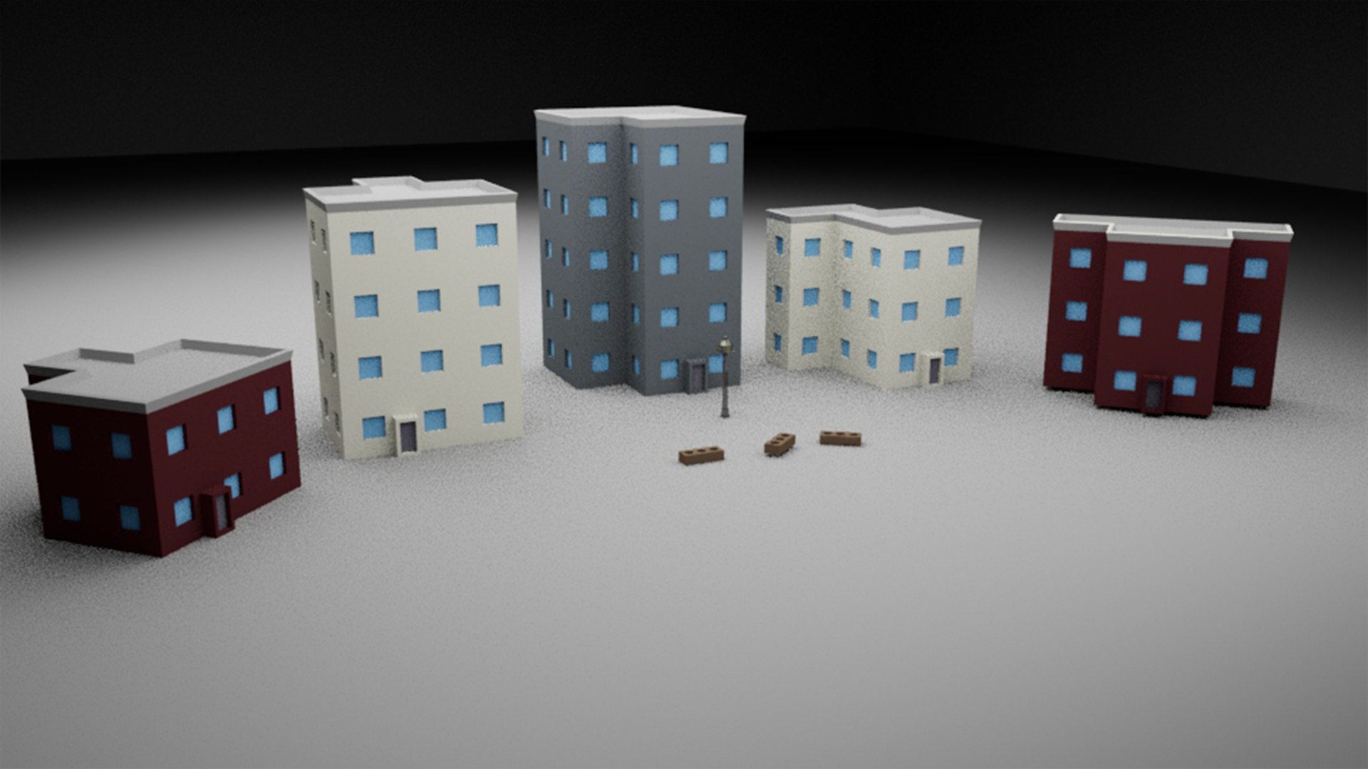 Free Stylised City Asset Pack 3D Model - TurboSquid 2065612