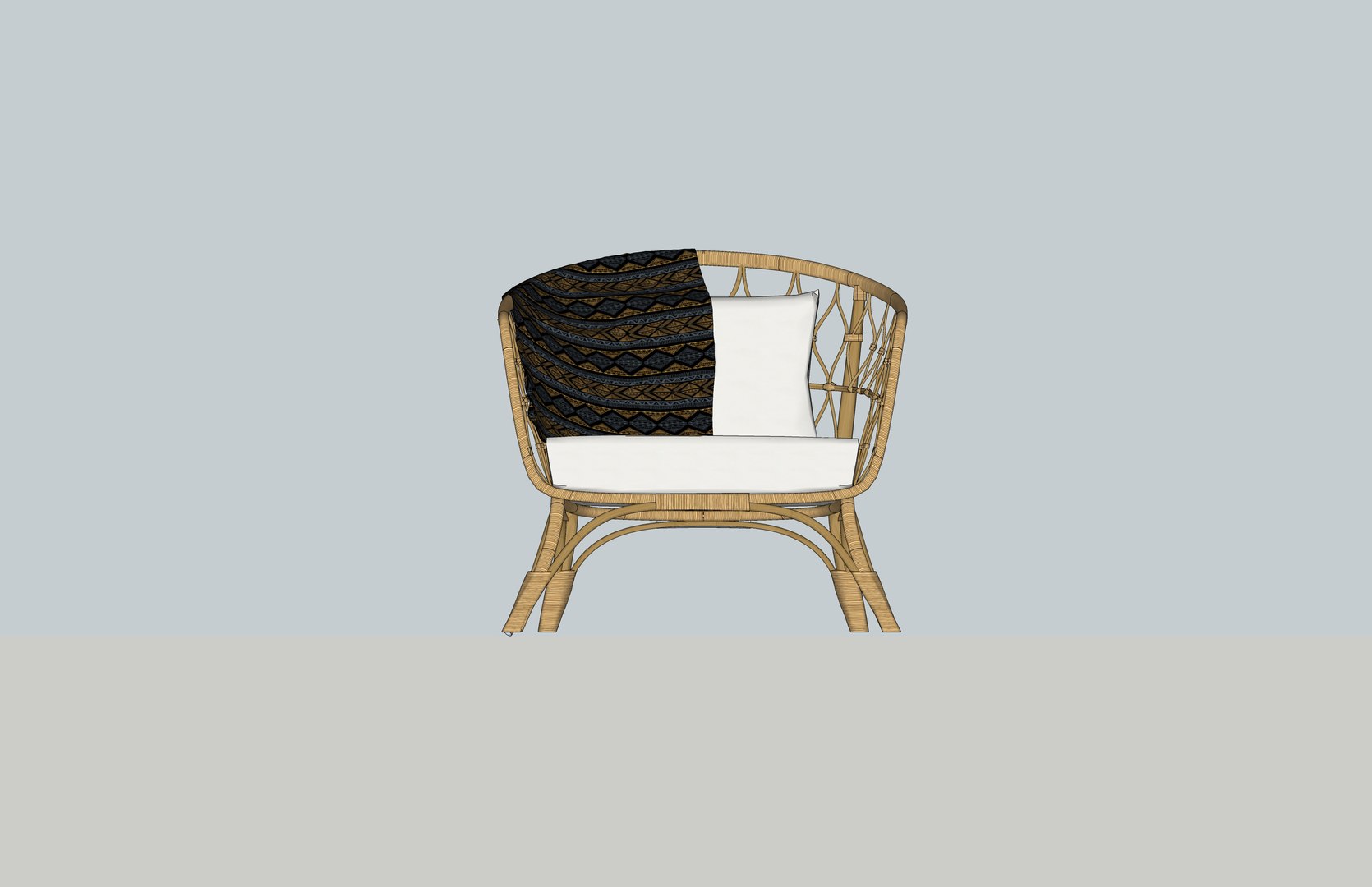 Rattan Chair IKEA STOCKHOLM2017 3D Model - TurboSquid 2002613
