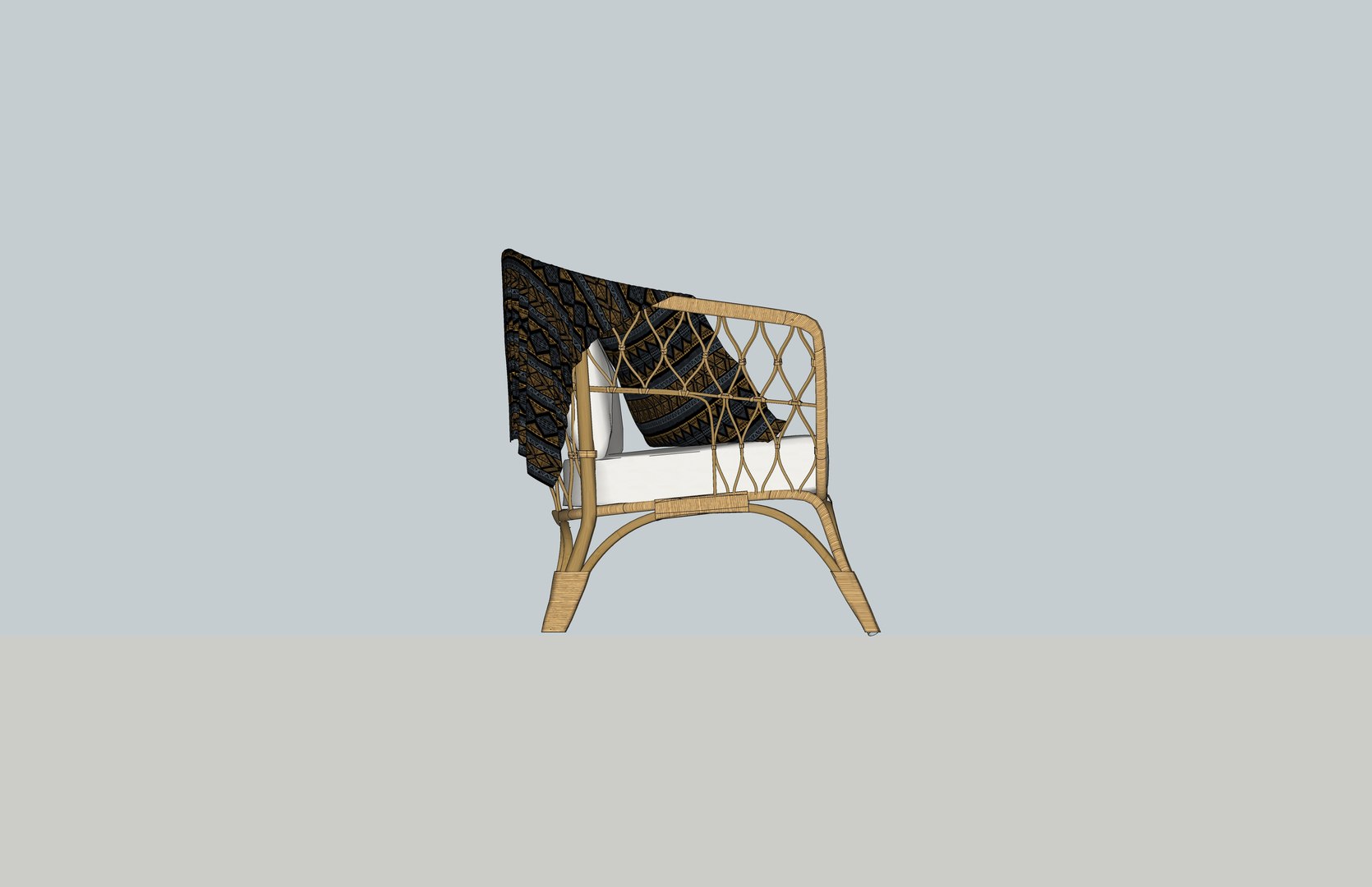 Rattan Chair IKEA STOCKHOLM2017 3D Model - TurboSquid 2002613