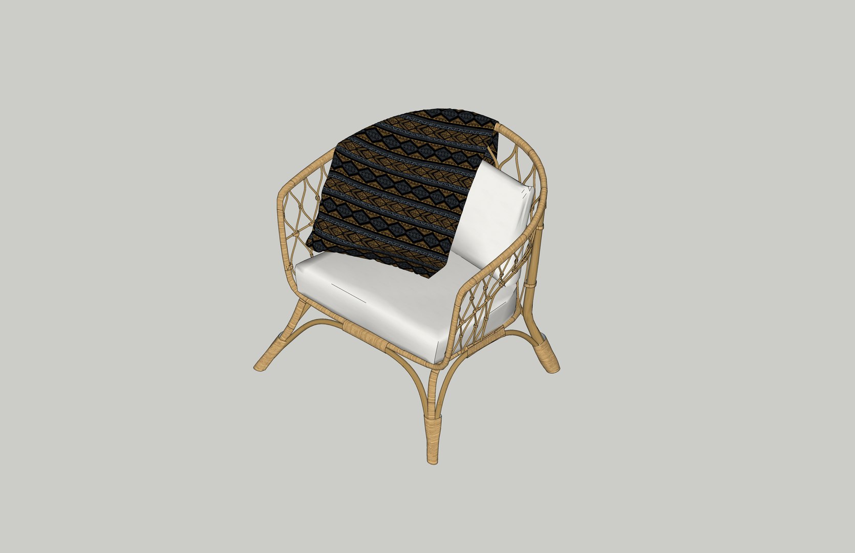 Rattan Chair IKEA STOCKHOLM2017 3D Model - TurboSquid 2002613