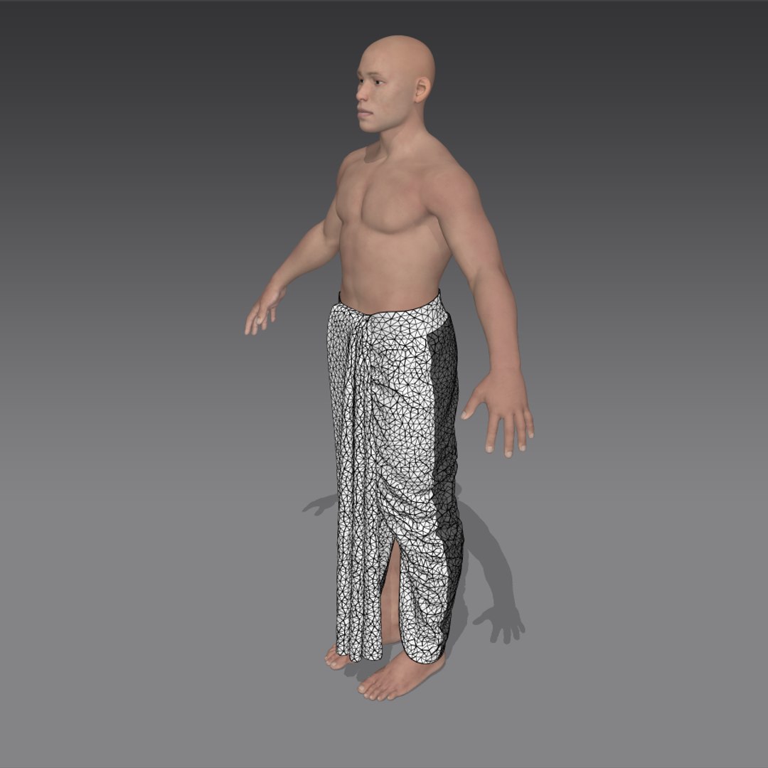 3D Model Indian Dhoti - TurboSquid 2064248