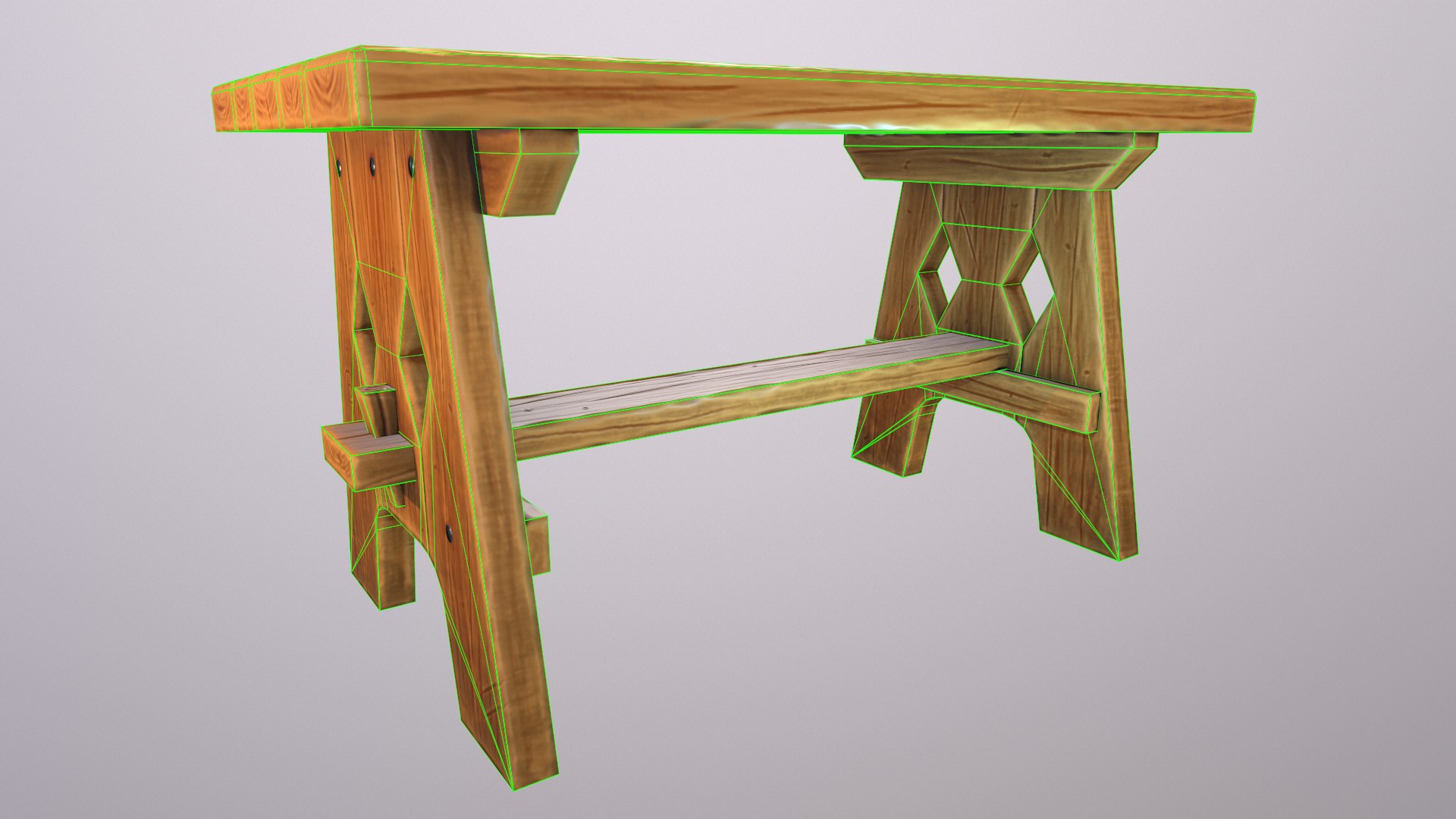 3D Stylized Medieval Table - TurboSquid 1946929