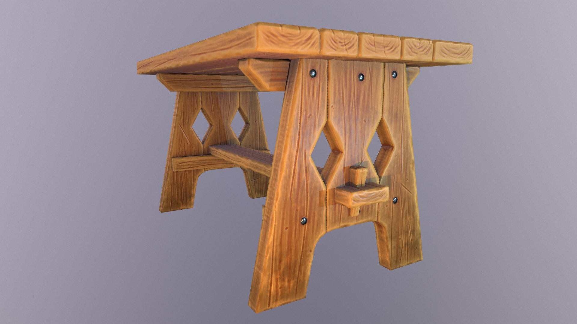 3D Stylized Medieval Table - TurboSquid 1946929