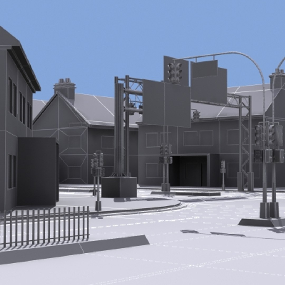 Residential Street Lighting 3d Model