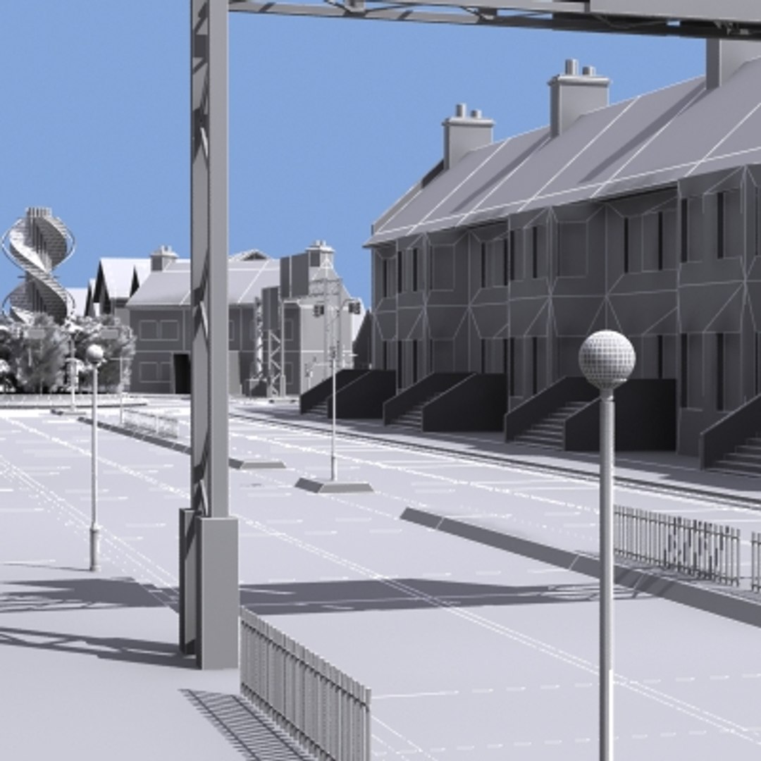 Residential Street Lighting 3d Model