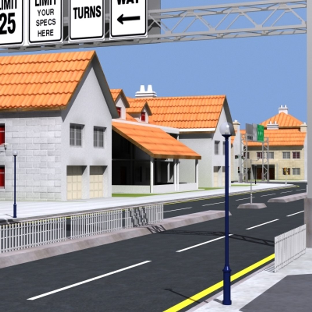 Residential Street Lighting 3d Model