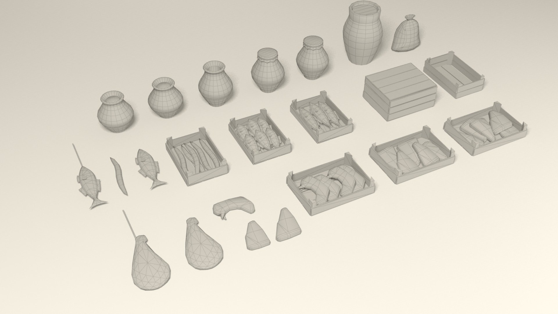 Medieval Street Markets Props Collection 3D Model - TurboSquid 1827319