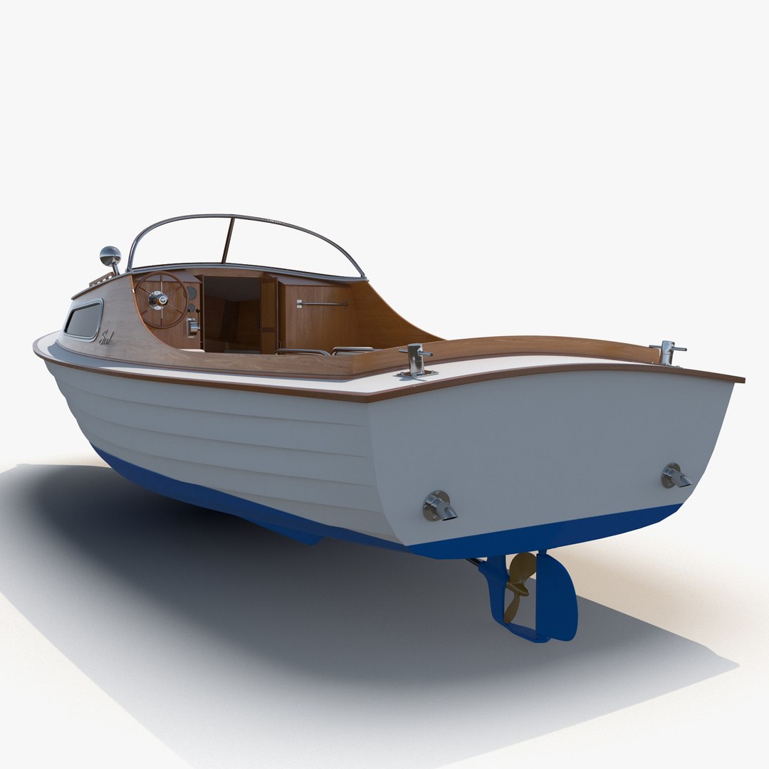 3d Seal Motorboat Model