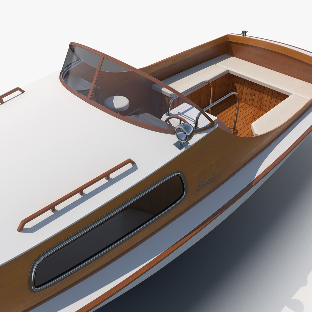 3d Seal Motorboat Model