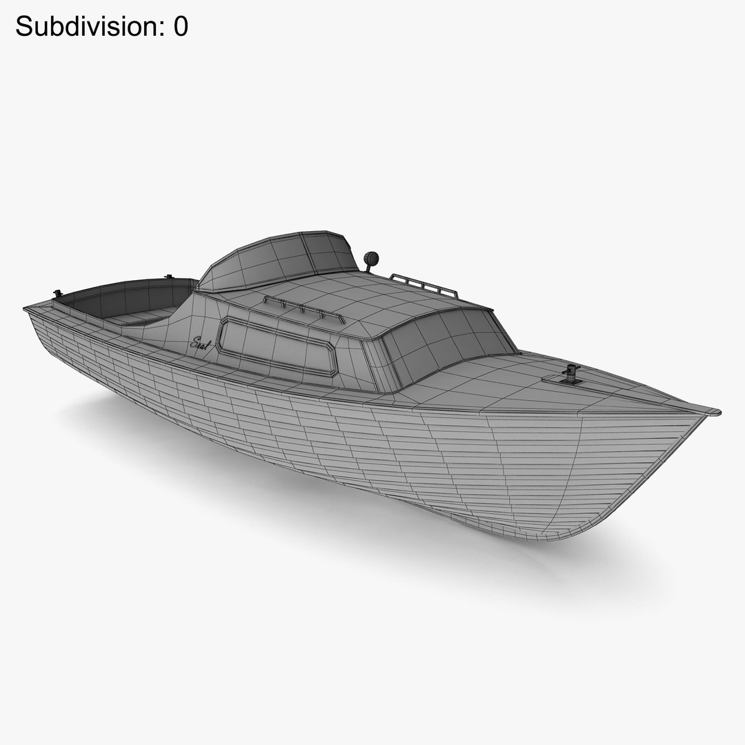 3d Seal Motorboat Model