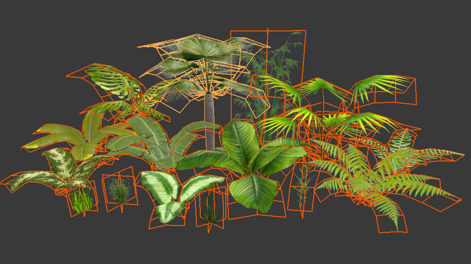 3D Model Tropical Vegetation Pack - TurboSquid 1392937