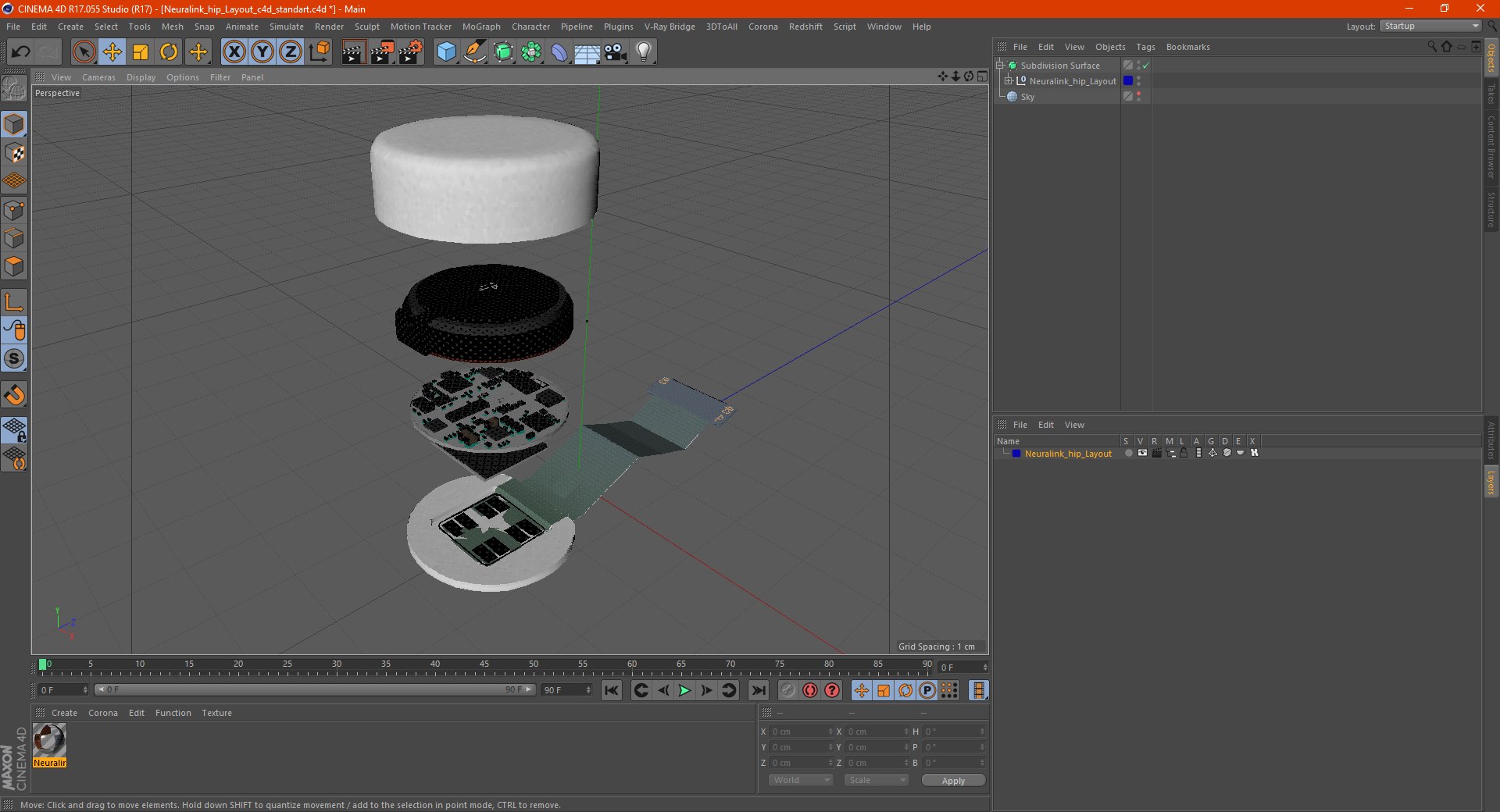 3D model Neuralink Chip Layout - TurboSquid 1874782