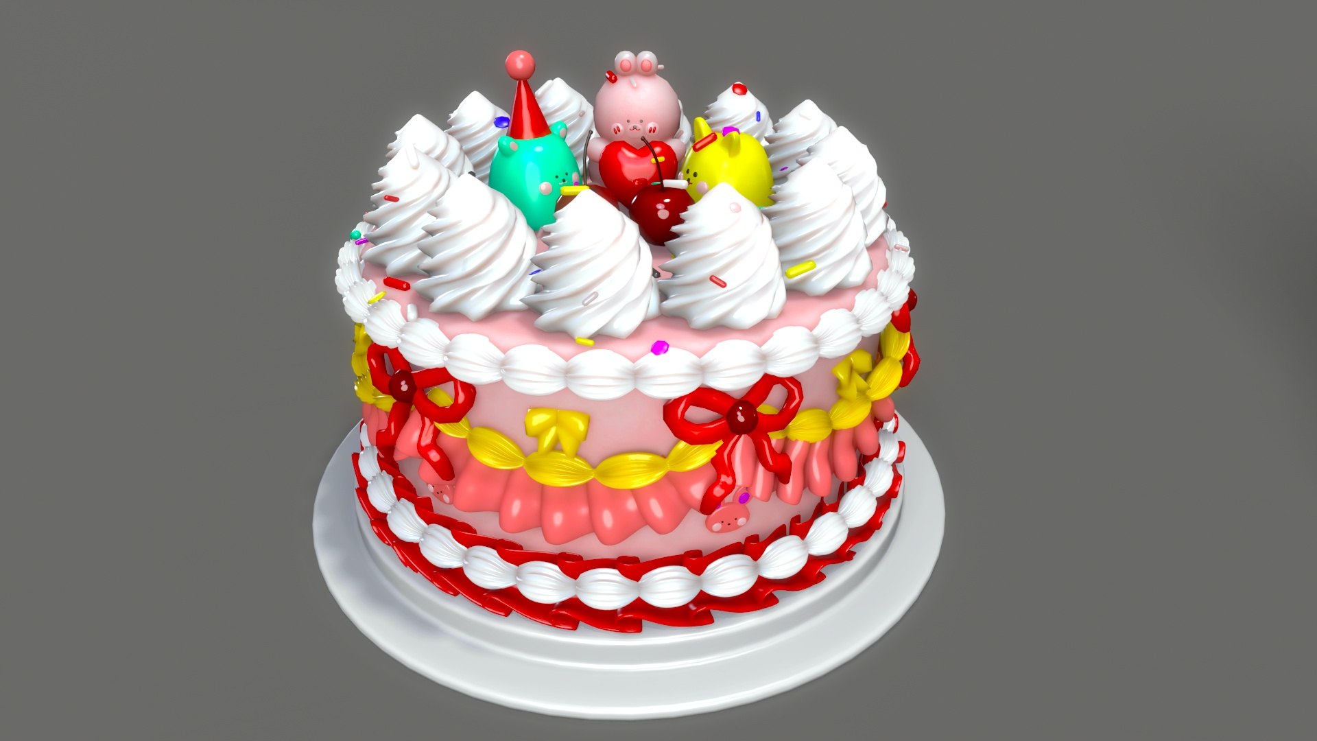 Birthday Cake 3D Model - TurboSquid 2422395