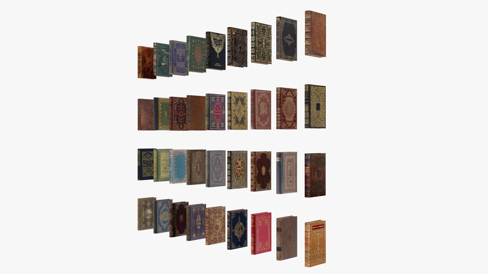 3D Old Books - TurboSquid 1785564