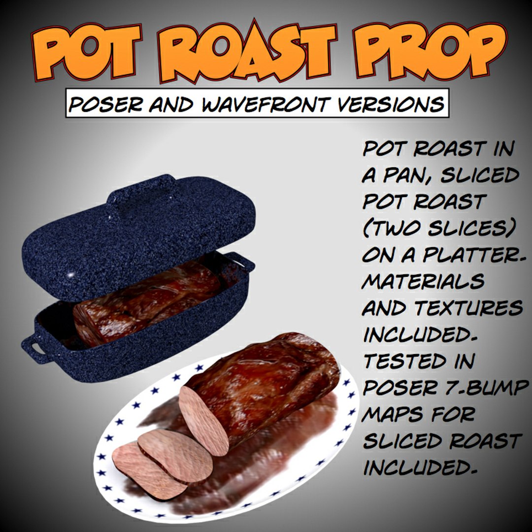 3d Model Pot Roast Poser Prop