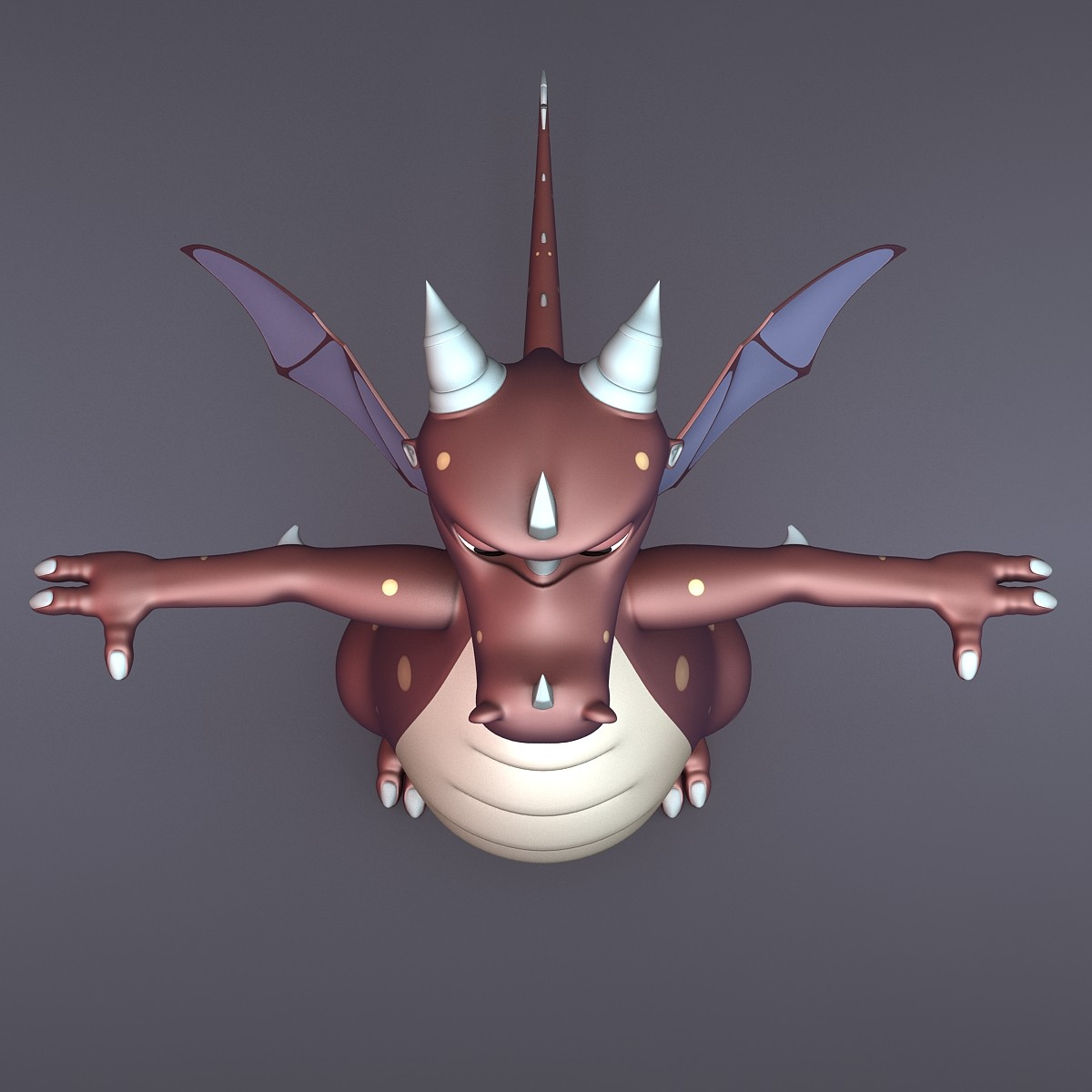 3d draco dragon rigged model